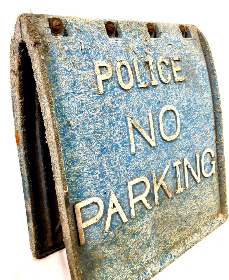 Antique Advertising - Freestanding Police No Parking Sign c.1950 ...