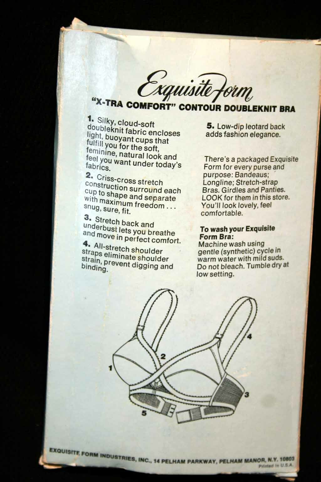40C VTG 70s NOS CONTOUR Nylon Knit Bra X-tra Comfort Exquisite Form ...