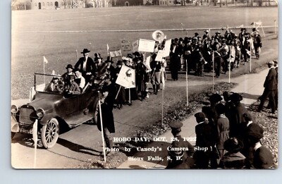 Real Photo Postcar South Dakota Sioux Falls Hobo Day WCTU sign SD ...