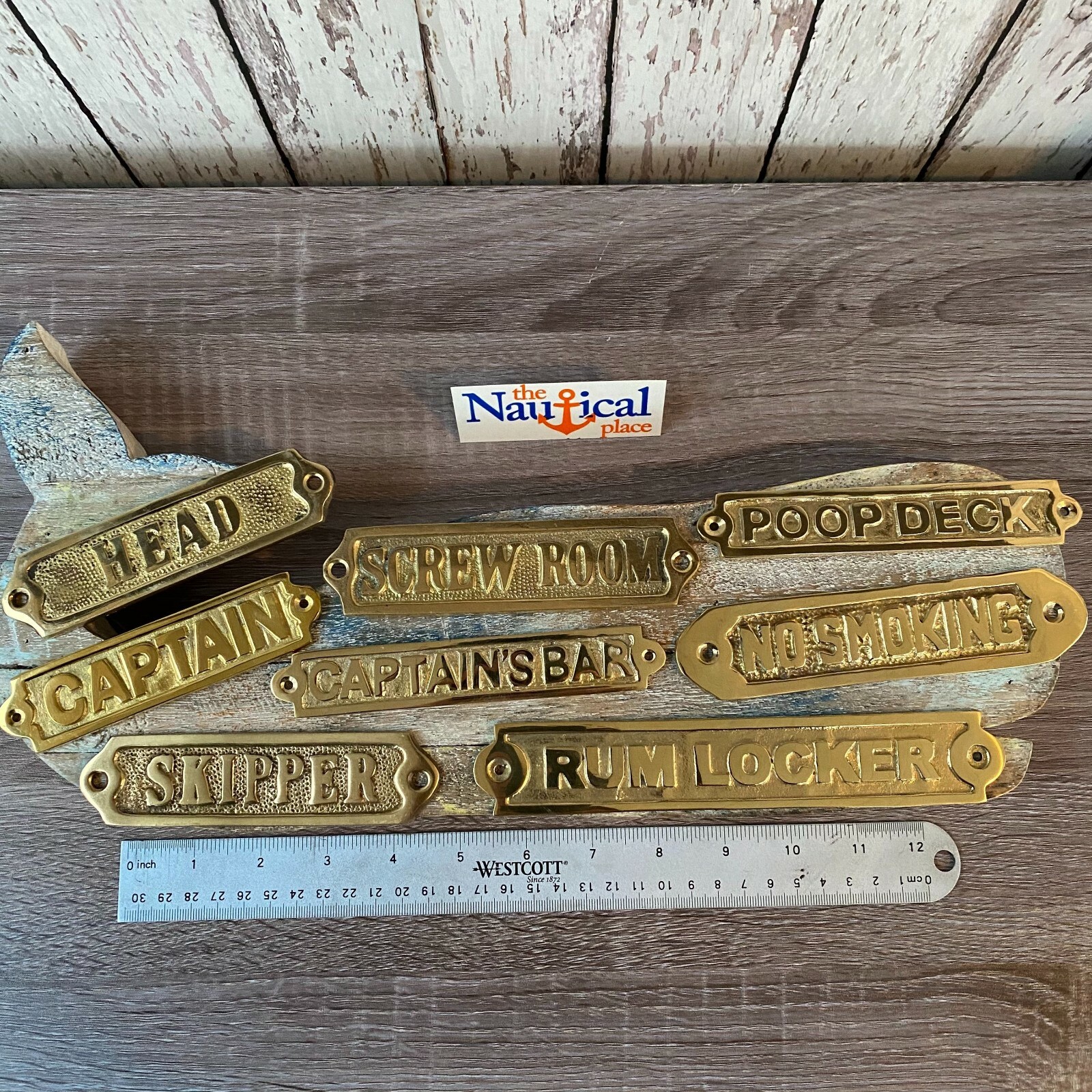 Nautical Door Signs - Solid Brass - Poop Deck, Head, Rum Locker ...