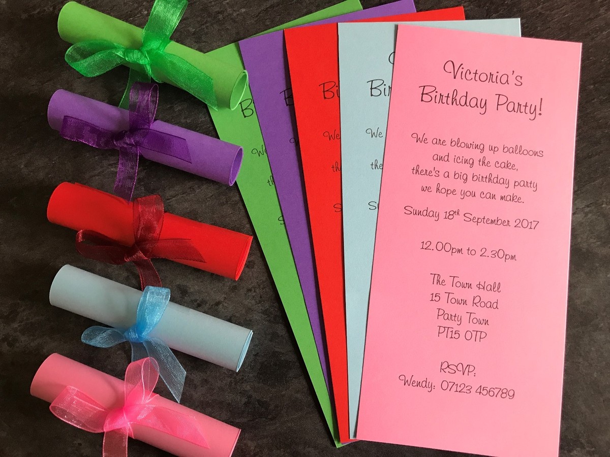 Homemade Party Invitations