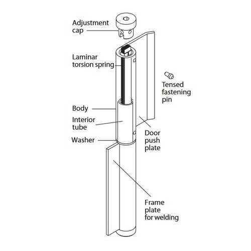 Bellevue Justor Push Flap Welding Spring Door Hinge BIPP 235mm 80kg | eBay