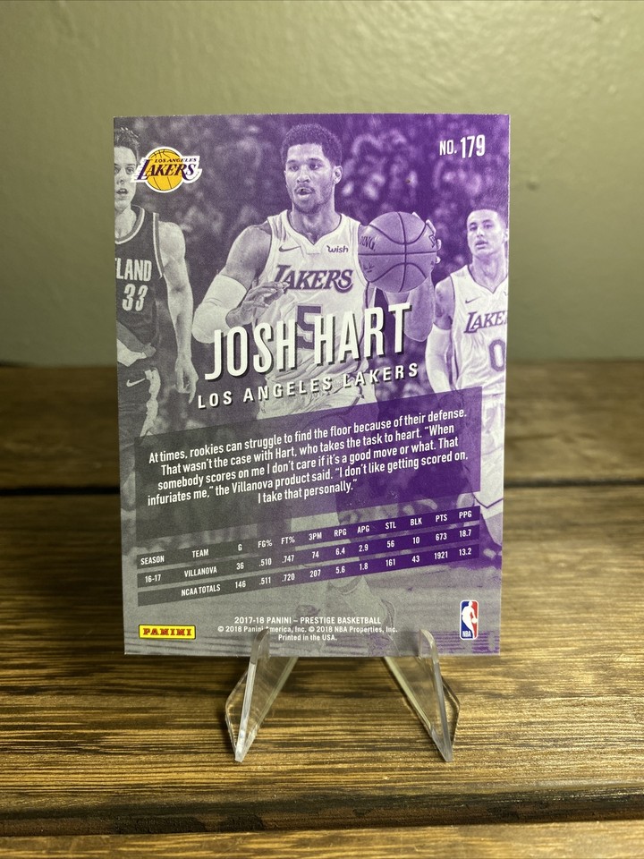 2017-18 Panini Prestige Josh Hart Rookie Los Angeles Lakers #179 | eBay