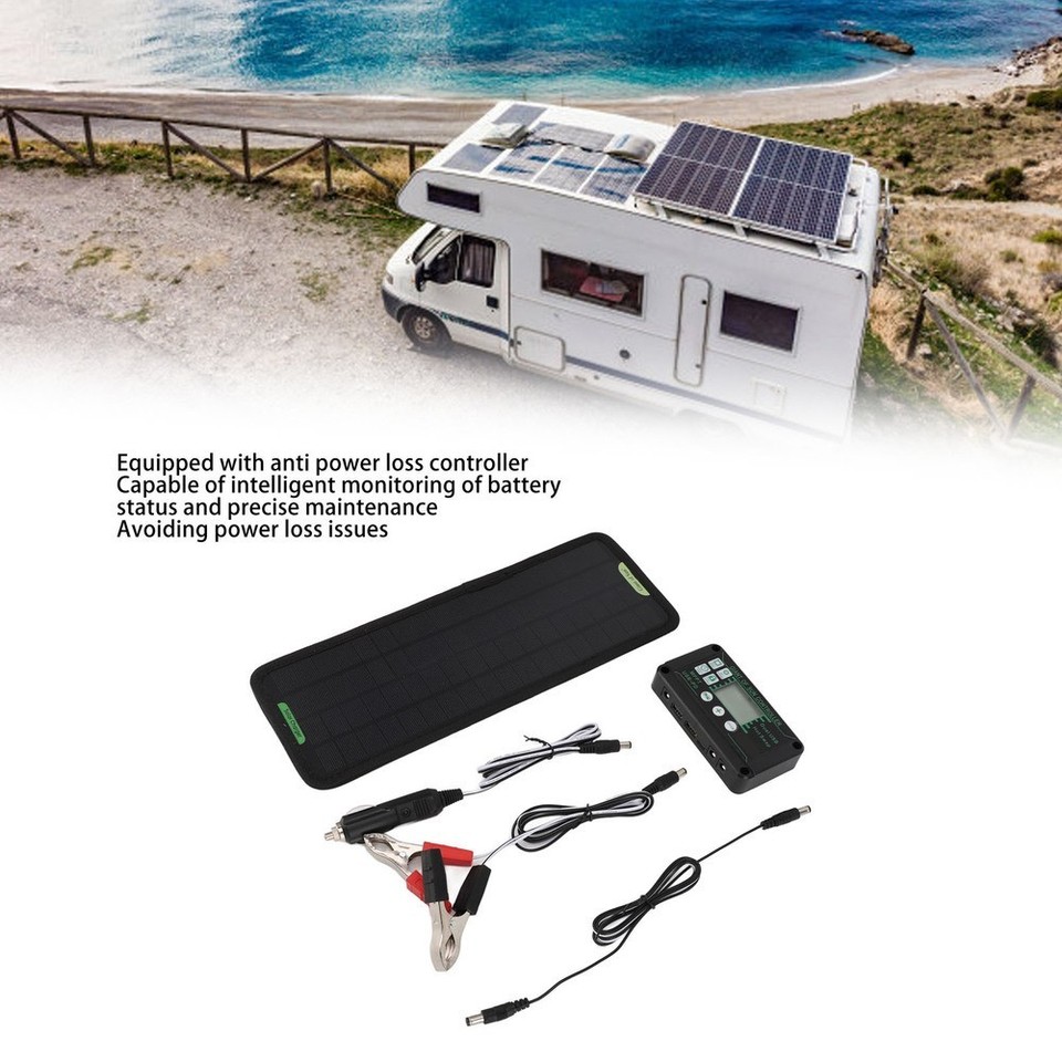 Portable 30W Solar Panel Kit with Controller for Camping Car and Boat ...