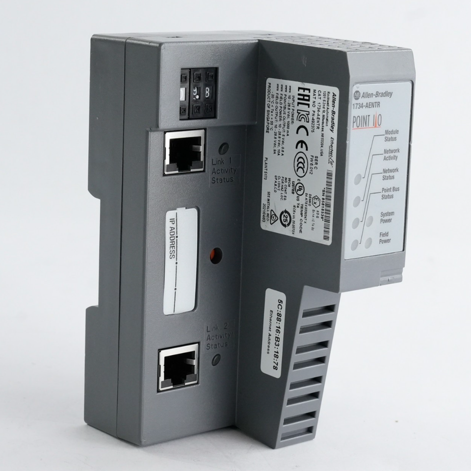 Allen Bradley 1734-AENTR /C FW 6.012 Point I/O Ethernet Module ...
