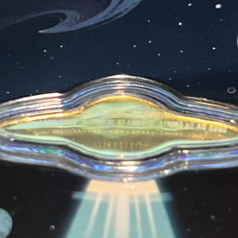 2026 Liberia UFO Shaped 1/1000th oz Gold Coin in COA card 9999 Mintage ...