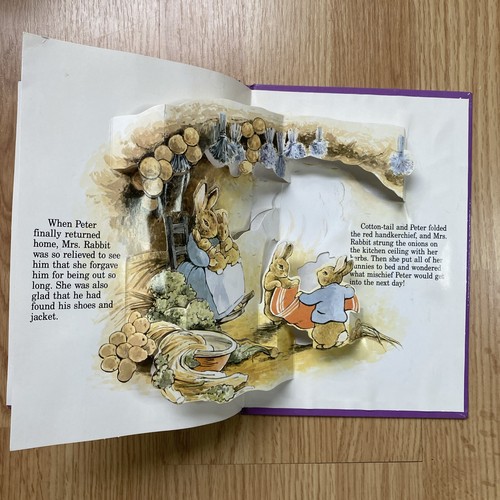 Two Vintage 1990 Beatrix Potter Benjamin Bunny & Peter Rabbit Pop-Up ...