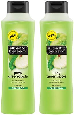 2x Alberto Balsam Shampoo 350ml for Normal or Greasy Hair - Juicy Green ...