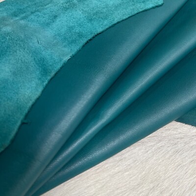 Avetco Premium Goatskin Nappa Soft Leather Hide Teal 2-3 oz Thickness ...