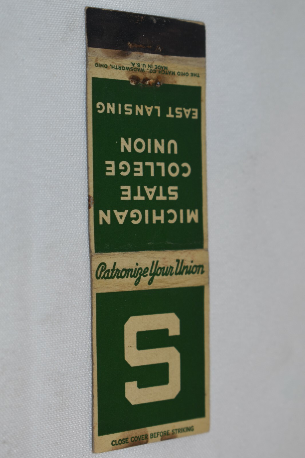 Michigan State College Union 20 Strike Matchbook Cover | eBay