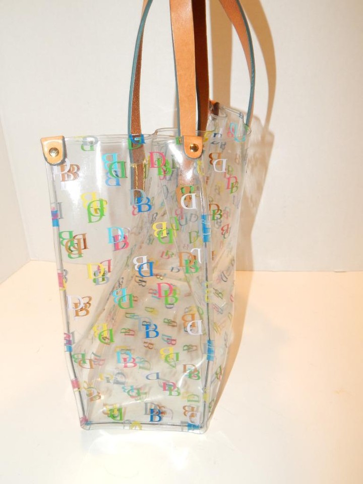 DOONEY & BOURKE Signature DB Small Clear Lunch Mini Tote Handbag Multi ...