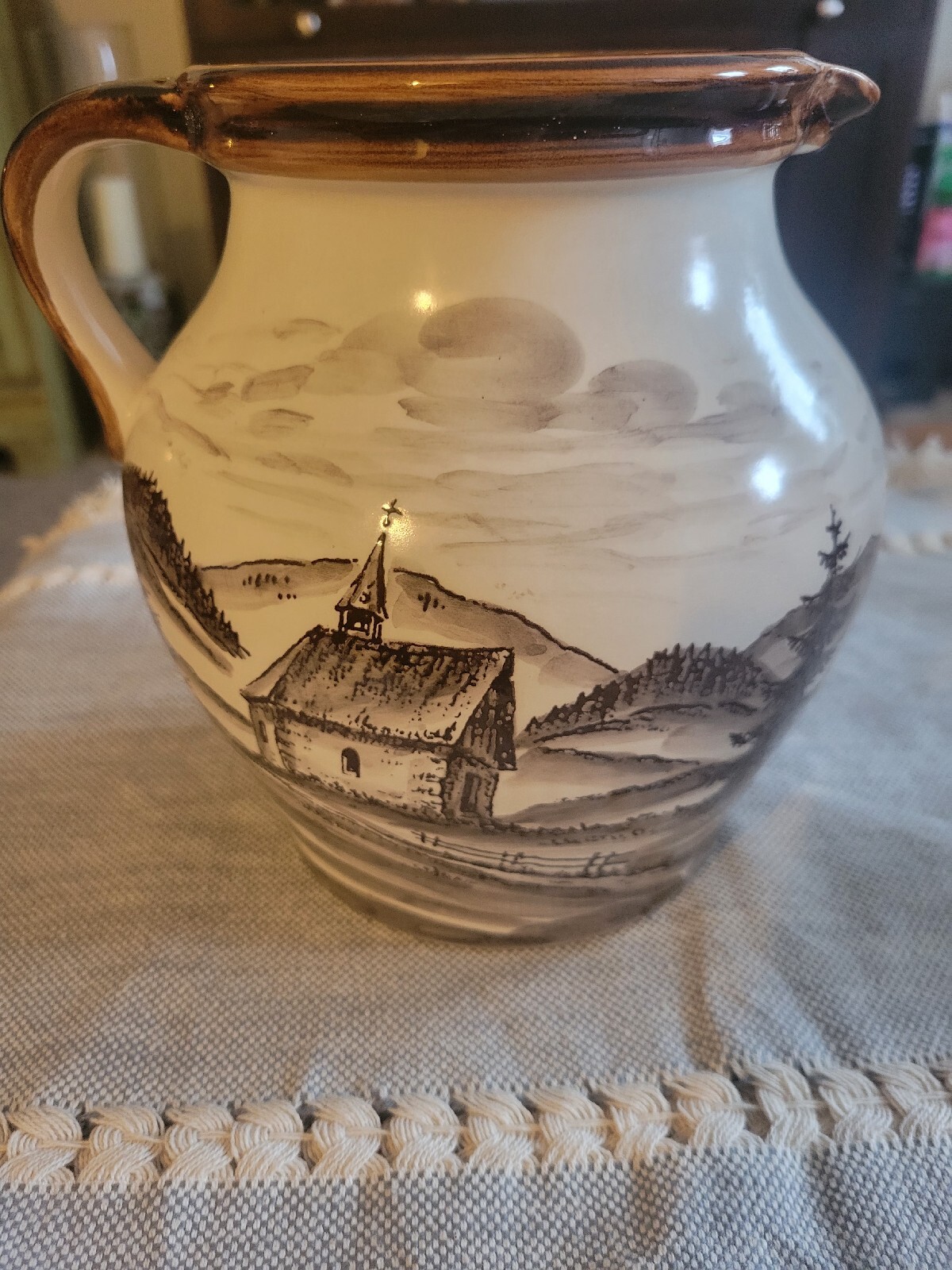 VINTAGE HAND PAINTED HANDGEMALT GERMAN PITCHER 7 inches tall | eBay