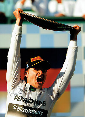 Nico ROSBERG SIGNED Mercedes Driver F1 Autograph 16x12 Podium Photo ...
