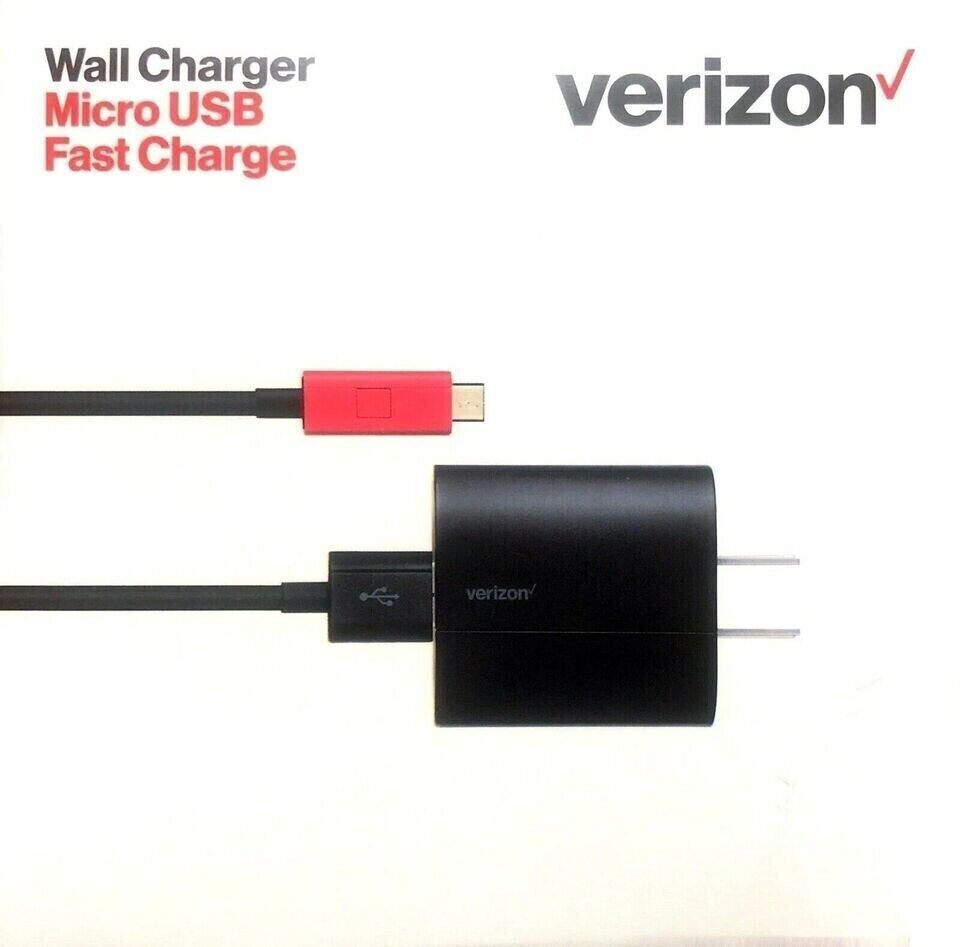 OEM Verizon Fast Charger USB A to Micro USB with adapter - Black | eBay