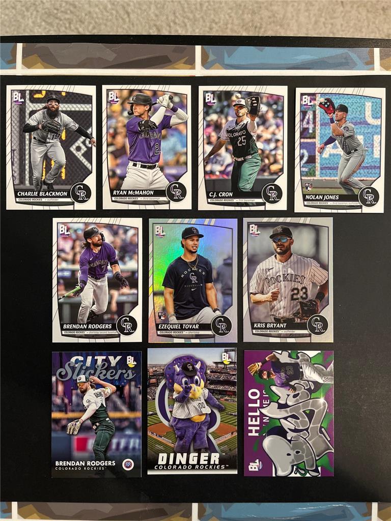 2023 Topps Big League Colorado Rockies Master Team Set 10 Cards Inserts ...