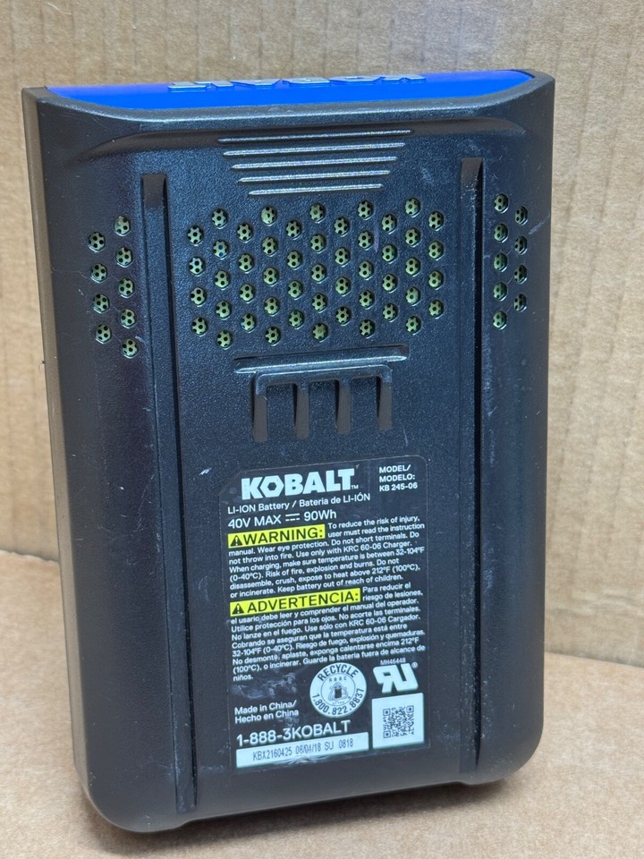 KOBALT [KB 245-06] GENUINE 40V MAX 2.5AH RECHARGEABLE LITHIUM-ION TOOL BATTERY | eBay