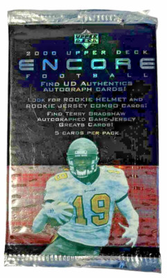 2000 Upper Deck Encore NFL Football Card Pack, Sealed,Possible Brady RC ...