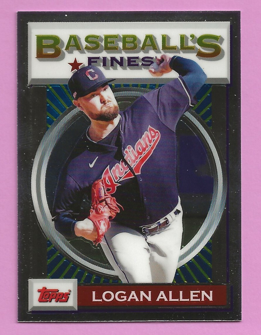 2020 Topps Baseball Finest Flashback Logan Allen #41 Cleveland Indians ...