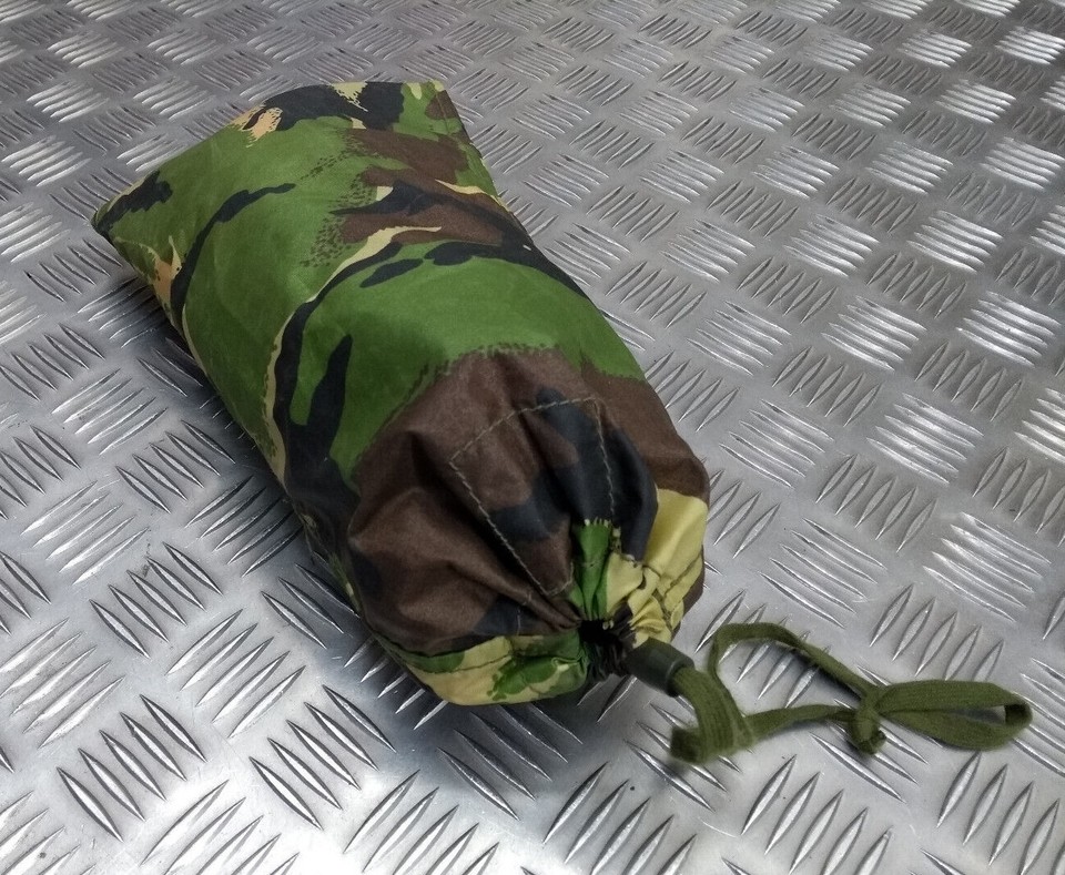 DPM Woodland Camo Basha Basher Shelter Sheet Bag Genuine British ...