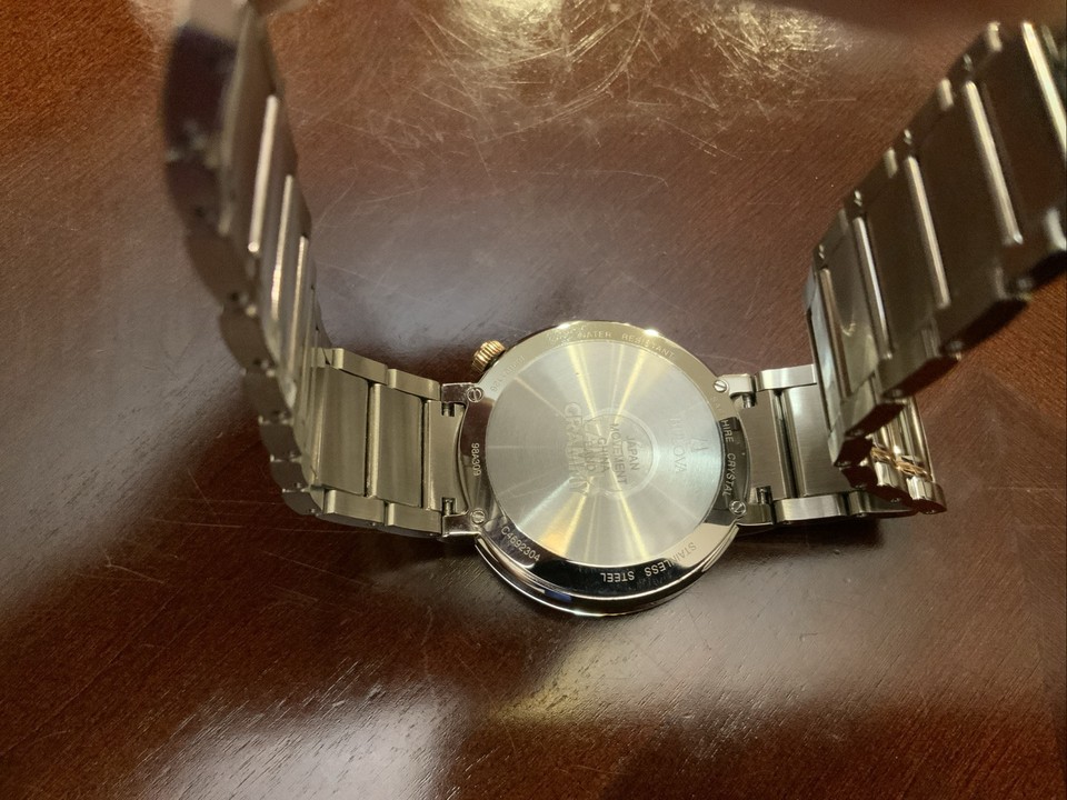 Bulova Latin Grammys Watch Men 42mm Gray Dial Two Tone Stainless Steel ...