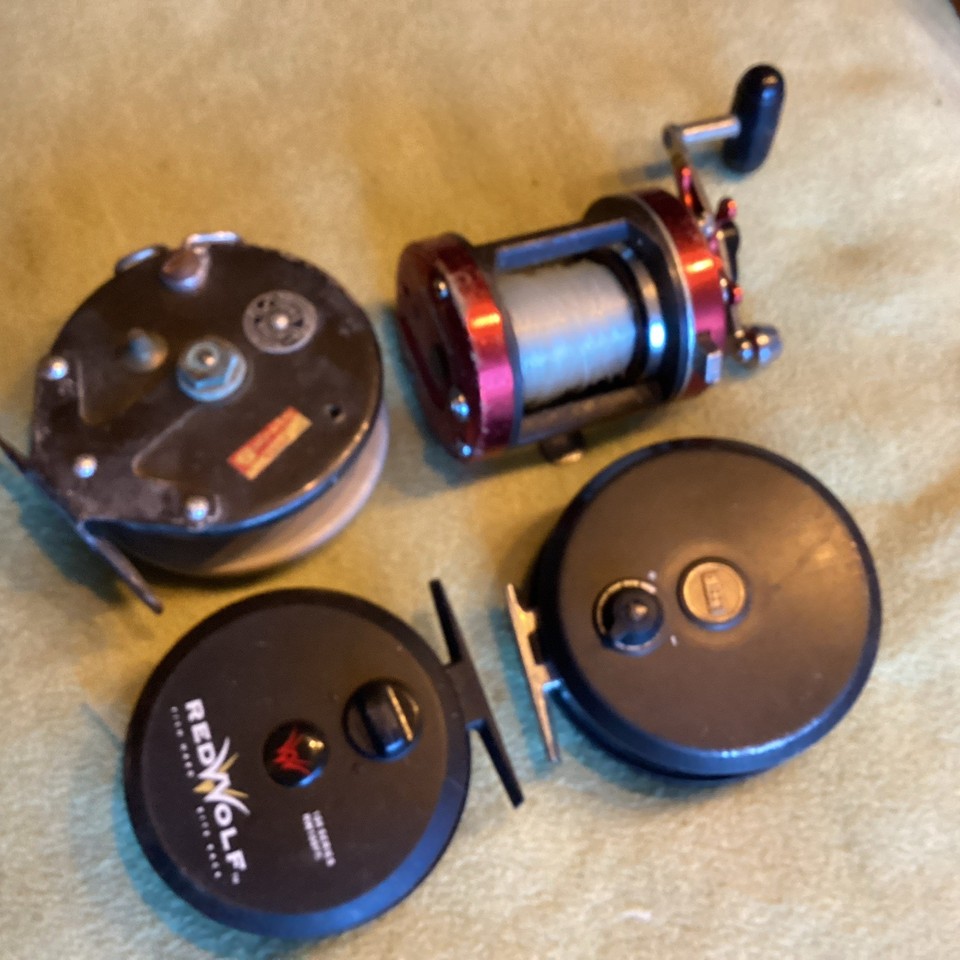 JOB LOT OF FOUR ASSORTED VINTAGE FISHING REELS | eBay UK