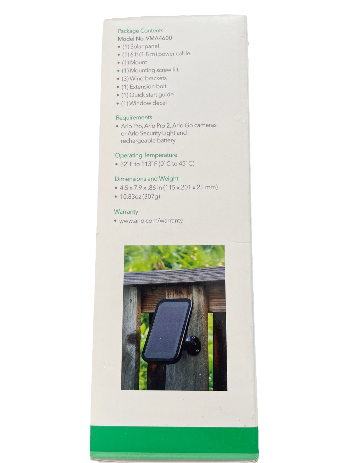 Arlo VMA4600 Solar Panel - Black for sale online | eBay