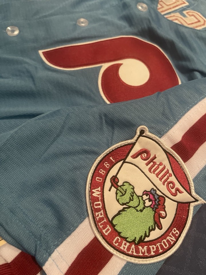 Pete ROSE Philadelphia Phillies #14 Powder Blue Jersey Adult All Sizes ...