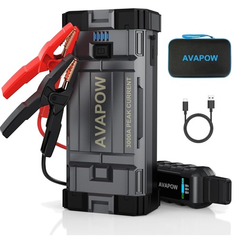 AVAPOW A68 6000A Car Battery Jump Starter (for All Gas or up to 12L ...