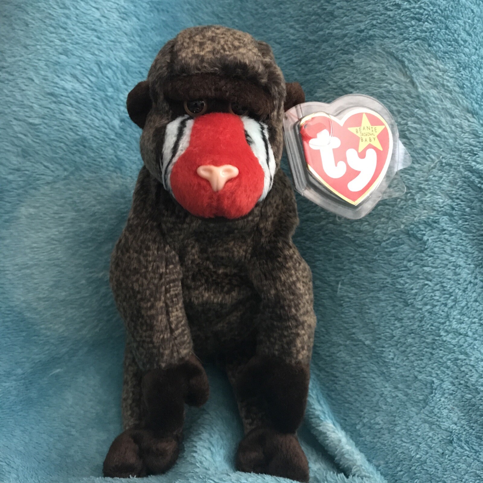 1999 Cheeks the Baboon Ty Beanie Original Baby With Tag , Cover & Tush ...