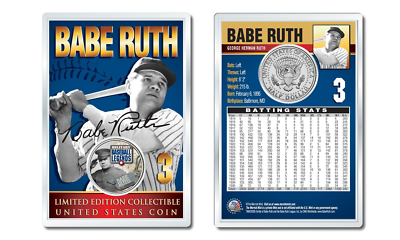 BABE RUTH - Military Legends OFFICIAL JFK Half Dollar US Coin in ...