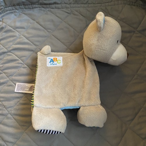 Baby Plush Bear My ABC Friend Activity Sensory Toy Rattle Crinkle Cloth ...