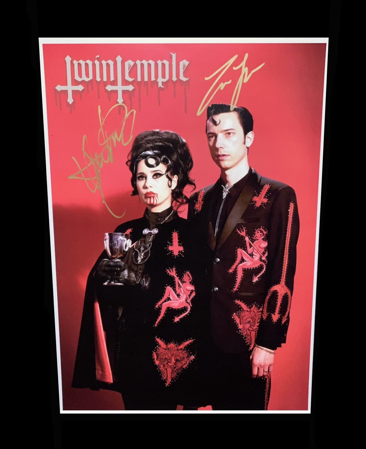 TWIN TEMPLE BAND SIGNED 12x18 POSTER ALEXANDRA & ZACHARY JAMES ...
