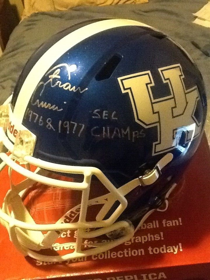 Fran Curci Signed Full Sized Kentucky Wildcats Football Helmet w/ SEC ...