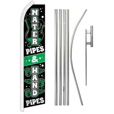 Water Pipes & Hand Pipes Super Swooper Flag & Flag Pole Kit & Ground ...