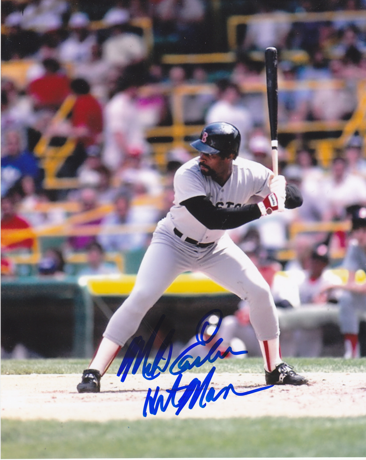 MIKE EASLER BOSTON RED SOX HIT MAN ACTION SIGNED 8x10 | eBay