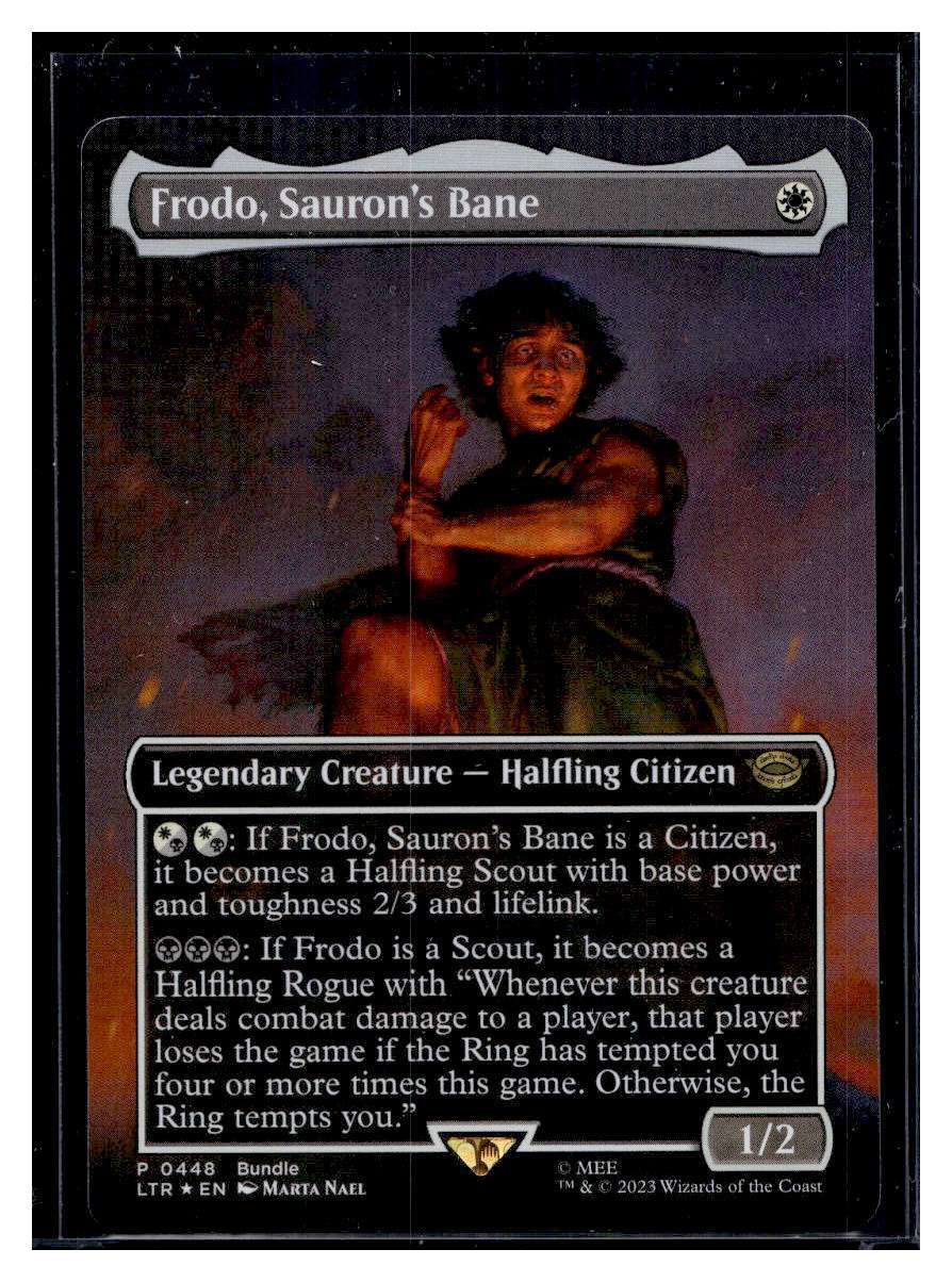 MTG Magic Lord of the Rings #448 Frodo, Sauron's Bane Rare Borderless ...