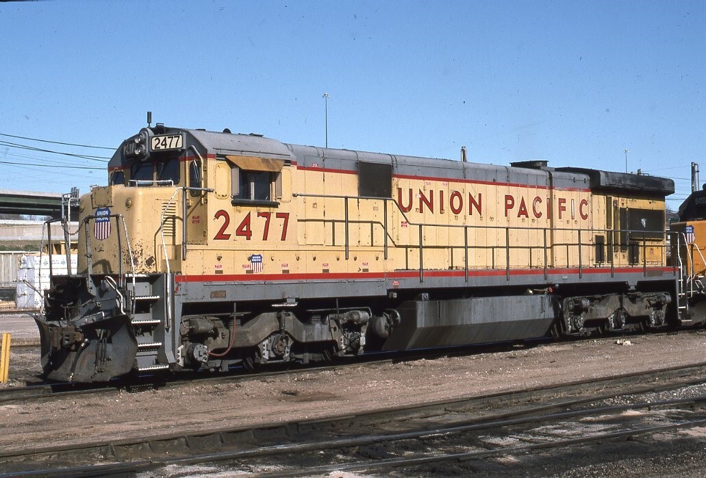 UP UNION PACIFIC 2477 Railroad Train Locomotive KANSAS CITY KS 1994 ...
