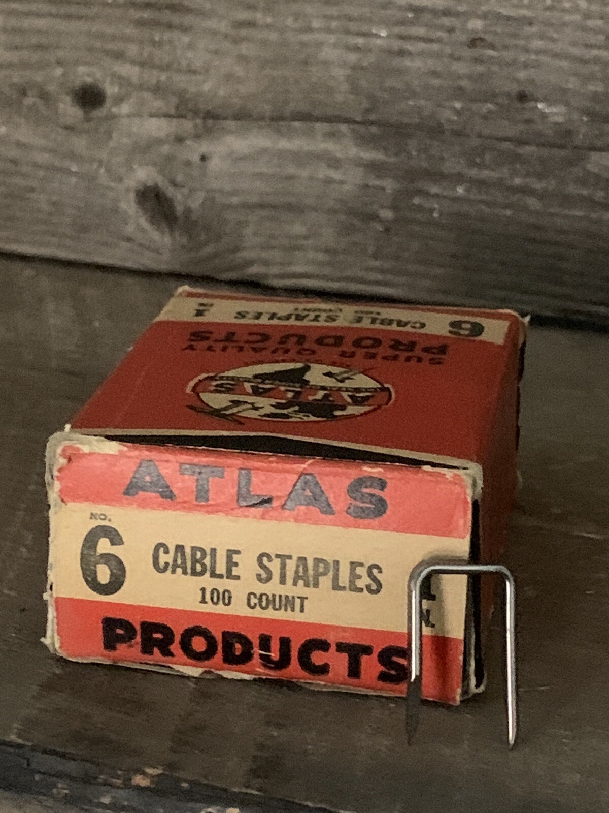 Vintage Atlas Cable Staples Tacks Last - 100 Count - I Inch Staple | eBay