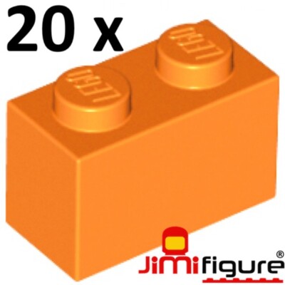 NEW 20 x LEGO 1x2 Brick Orange 3004 Genuine Bulk Lot Bright 2x1 | eBay ...