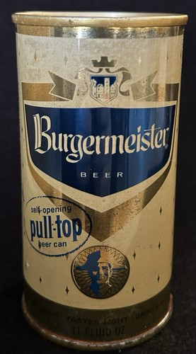 Burgermeister Beer 11 OZ ZIP TAB CAN Los Angeles , California- Schlitz ...