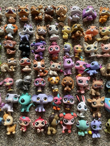Littlest Pet Shop LPS Huge Lot Of 122 Pets From Various Generations ...