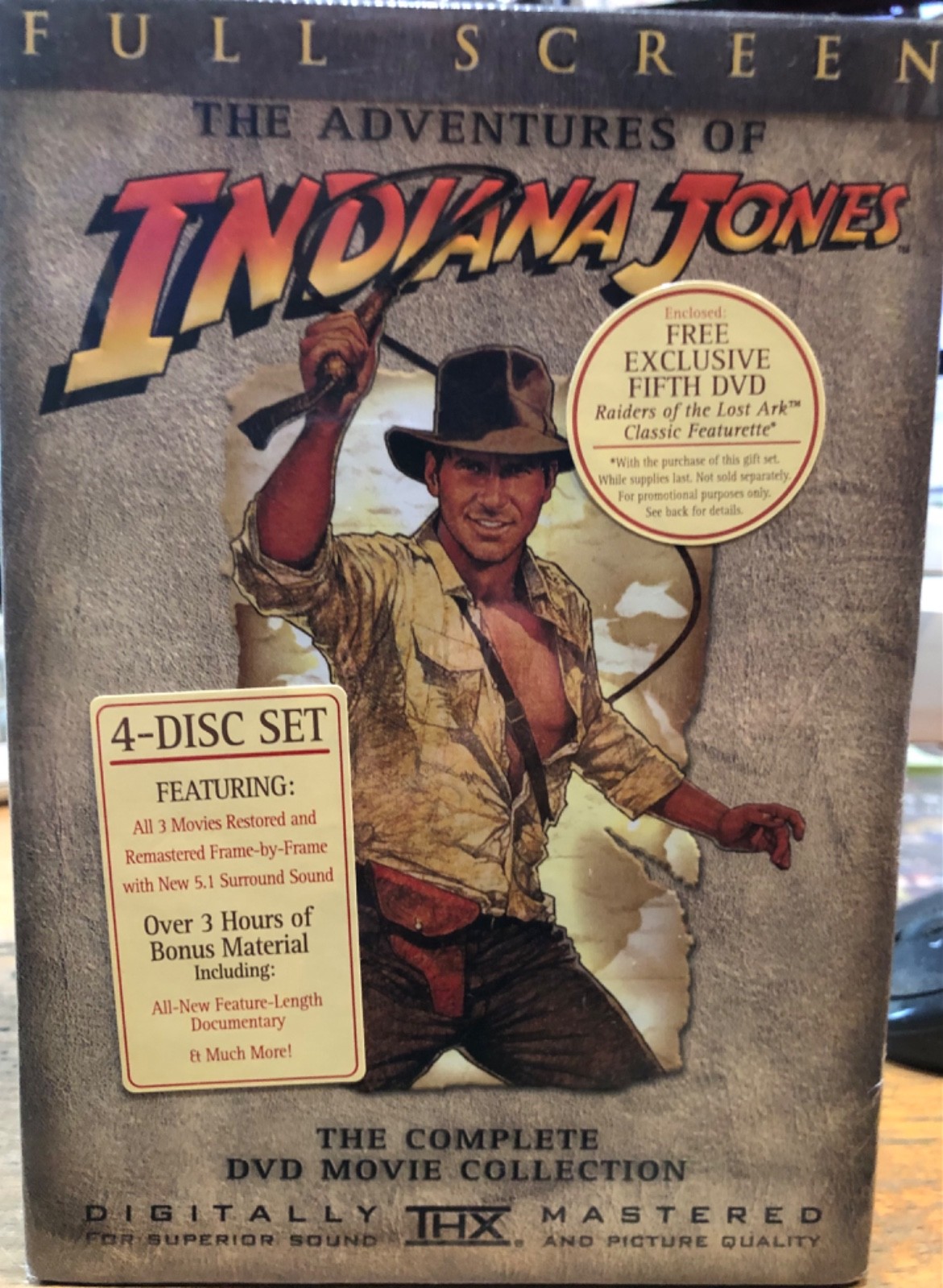 The Adventures of Indiana Jones Complete 4-Disc DVD Collection Full ...