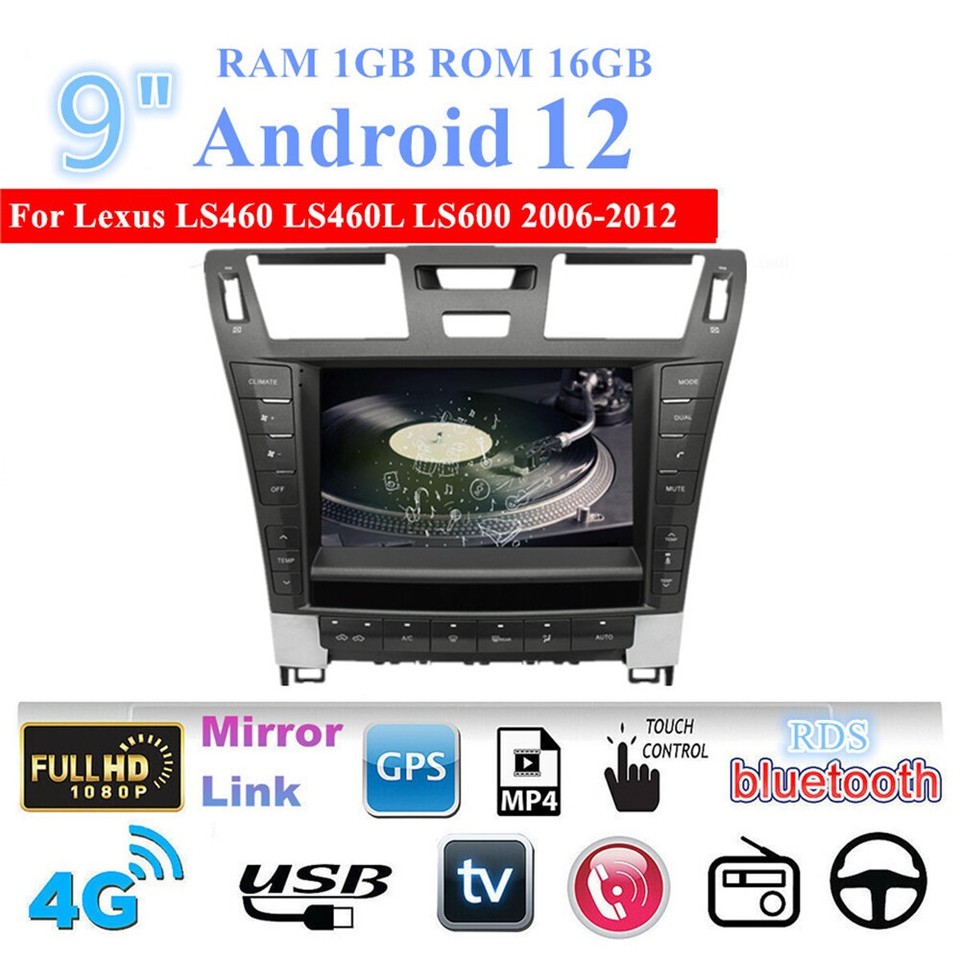 Stereo Radio GPS Nav Head Unit 9"Android For 2006-12 Lexus LS460 LS460L ...