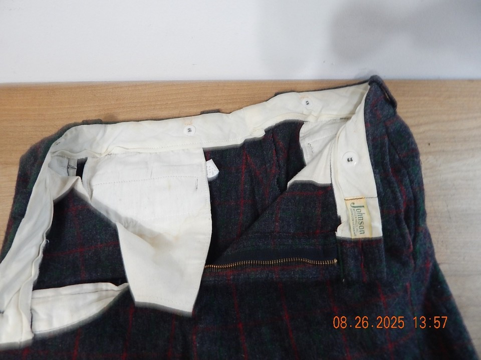 Vintage Johnson Woolen Mills Wool Pants Plaid Hunting | eBay