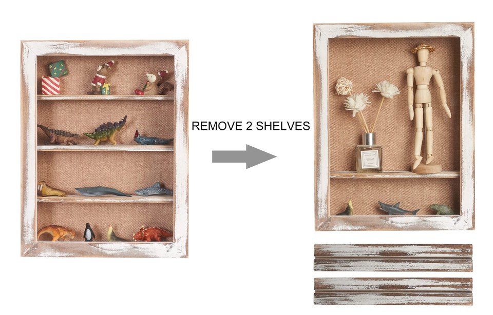 11x14 Shadow Box With Shelves Large Shadow Boxes Frame With Adjustable ...