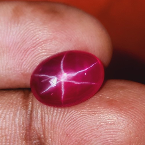 7.70 Ct Certified Natural 6 Rays Red Star Ruby Oval Shape Cabochon Gemstone U107 | eBay