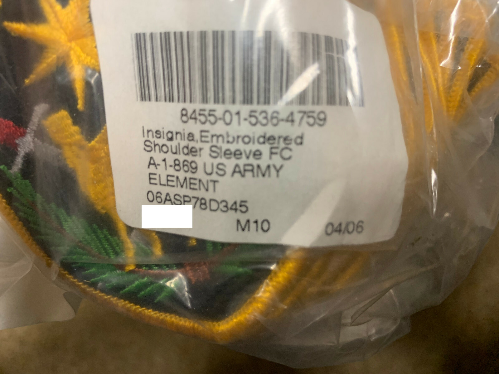 US ARMY ELEMENT MULTI NATIONAL CORPS IRAQ SHOULDER COLOR EMBROIDERED ...