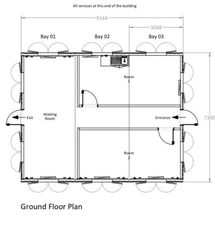 24ft 3 bay modular building cabin container double triple office ...