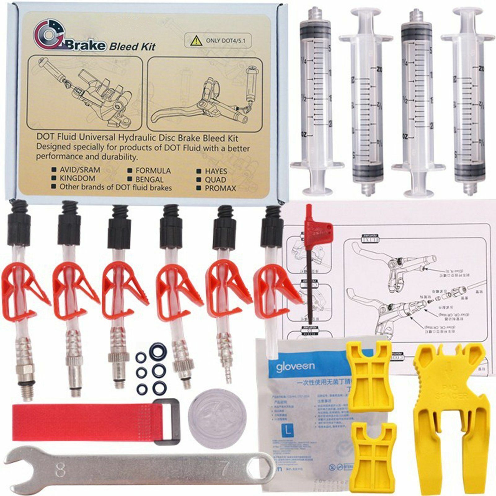 SRAM&AVID Brake Bleed Kits For Formula JUICY HAYES Brakes Bleeding Edge ...