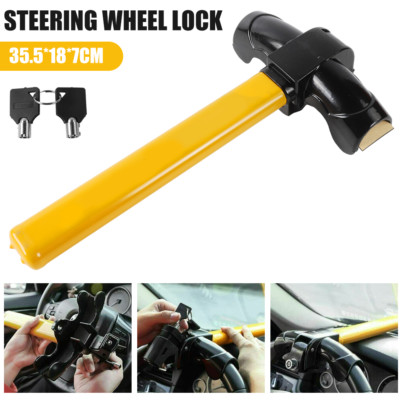 Heavy Duty Steering Wheel Lock Anti Theft Rotary Security Safe Van Car ...